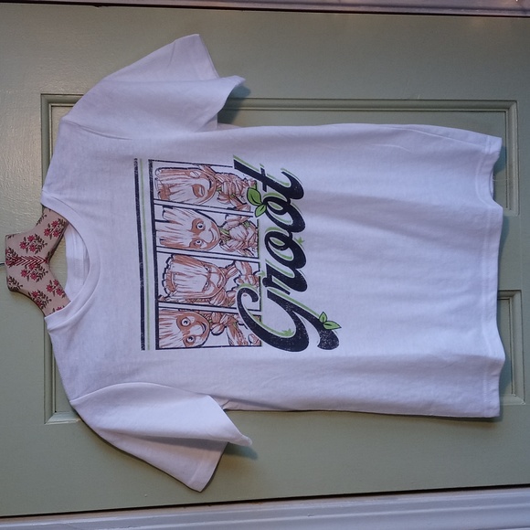 Marvel | Shirts & Tops | Kids Marvel Groot Medium White Tshirt | Poshmark